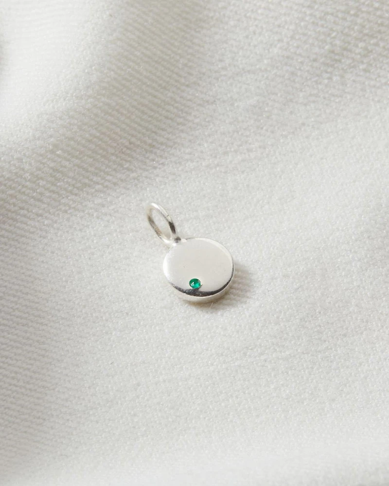 Maya Magal Emerald May Birthstone Disc Charm | King's Cross