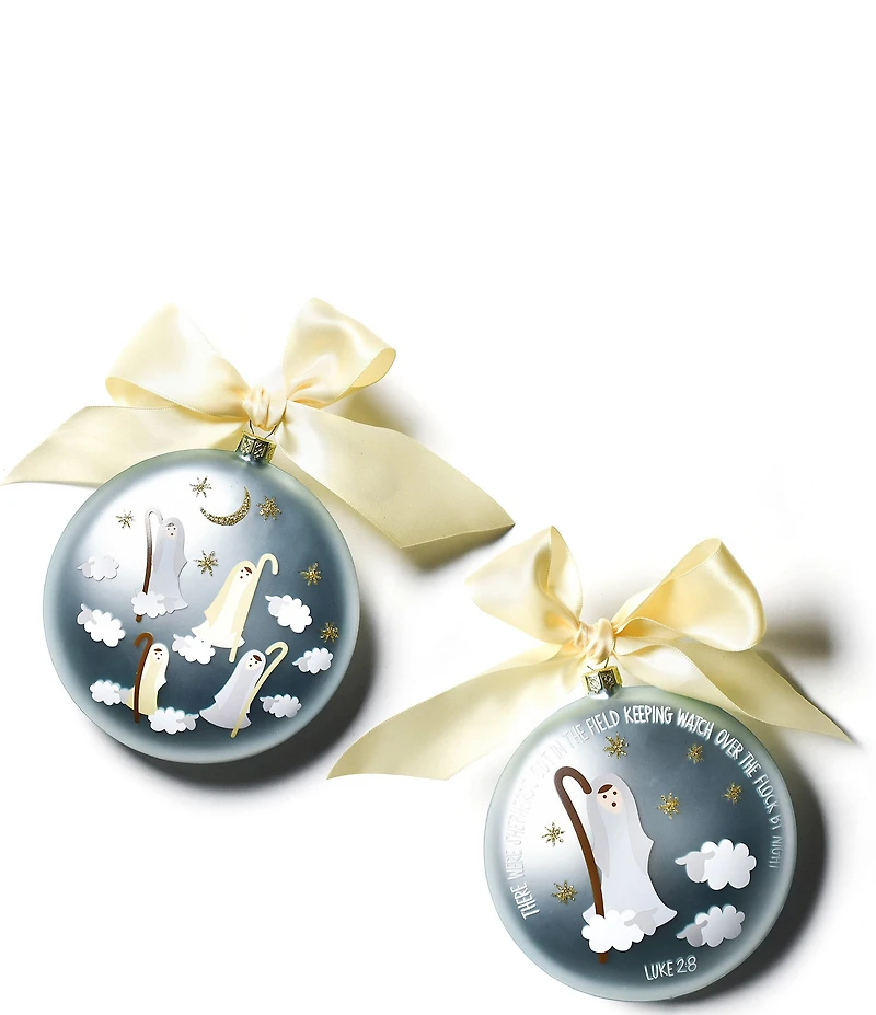 Coton Colors Luke 2:8 Glass Ornament with Swirl Stand Set | Liberty Center
