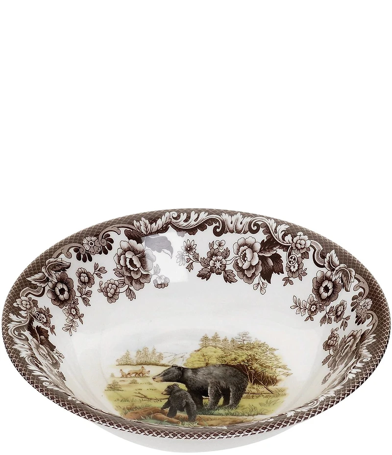 Spode Festive Fall Woodland American Wildlife Black Bear Cereal Bowl at ...