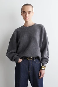 Cos ROUNDED DOUBLE-FACED WOOL JUMPER | King's Cross
