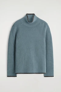 Cos CONTRAST-TIPPED MERINO WOOL-YAK JUMPER | King's Cross