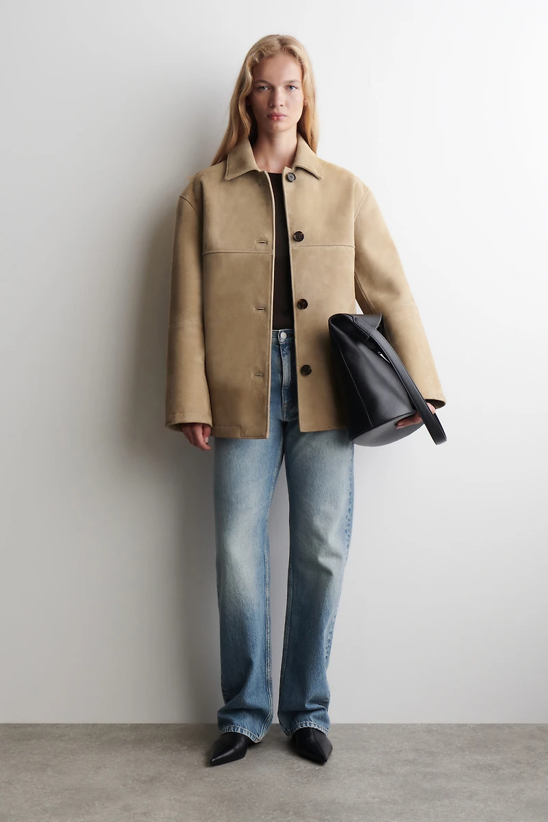 Cos COLLARED SUEDE JACKET | King's Cross