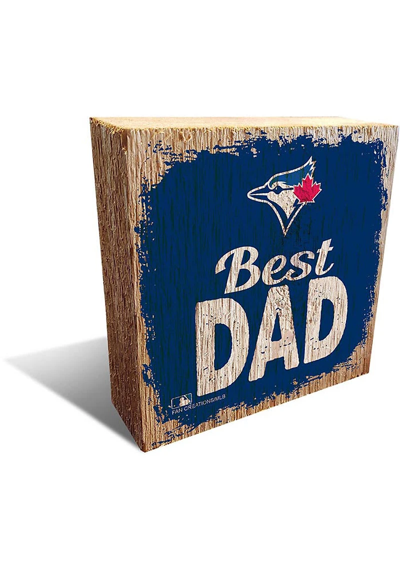 Rally House Toronto Blue Jays Best Dad Block Sign - Blue | Liberty Center