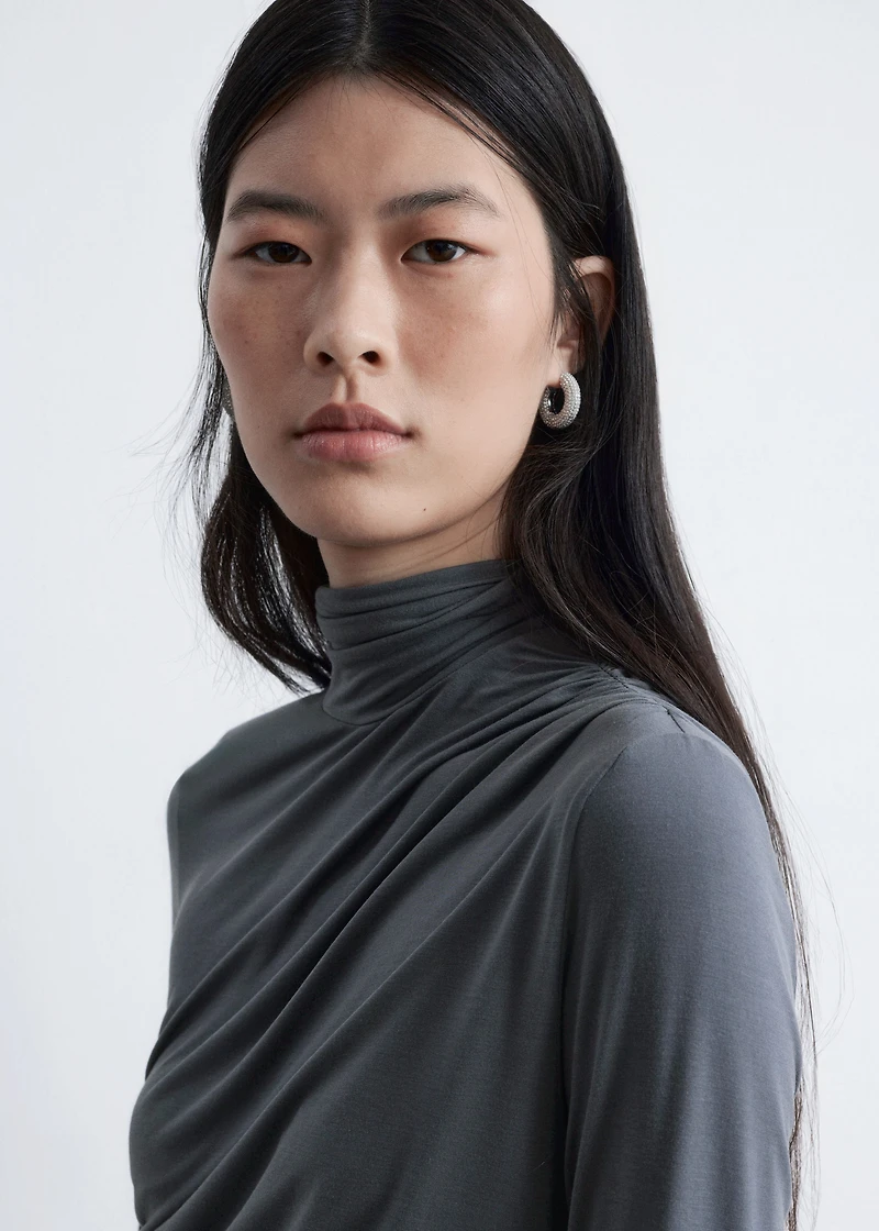 & Other Stories Draped Turtleneck Top | King's Cross