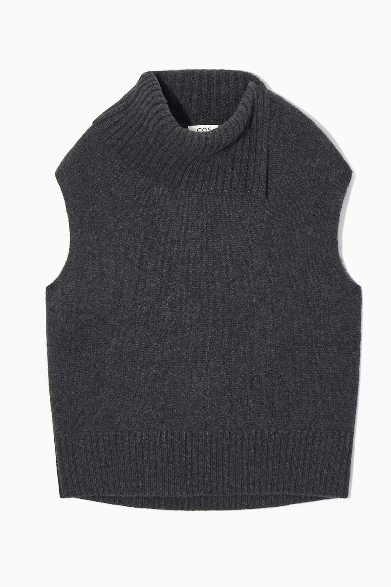 Cos HIGH-NECK CASHMERE VEST | King's Cross