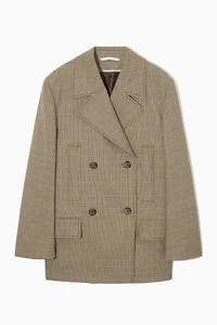 Cos OVERSIZED CHECKED DOUBLE-BREASTED BLAZER | King's Cross