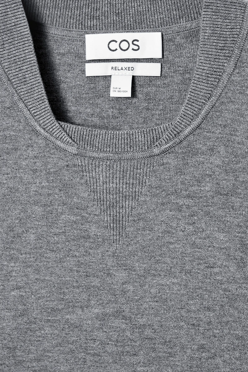 Cos DOUBLE-FACED BOMBER-NECK KNITTED JUMPER | King's Cross