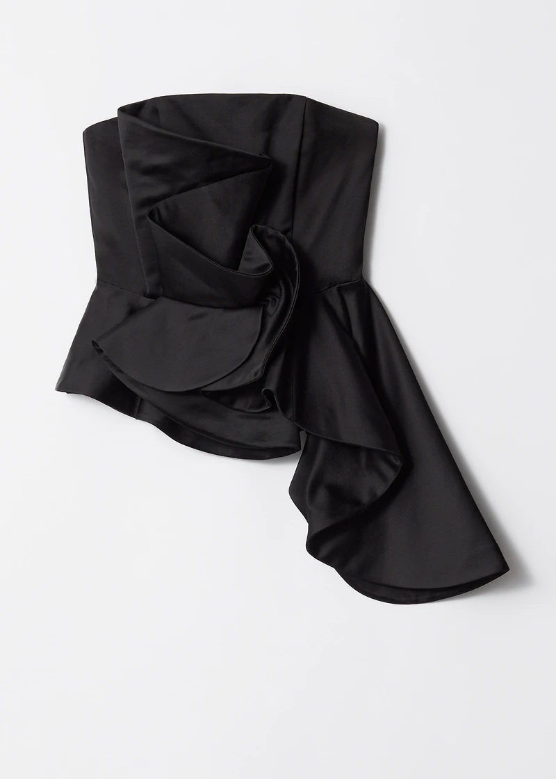 & Other Stories Asymmetric Ruffle Bandeau Top | King's Cross