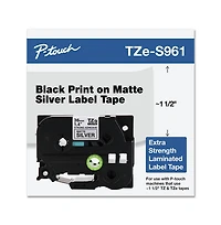 Brother P-Touch TzES961 1.4 in. x 26.2 ft. TZ Extra-Strength Adhesive ...