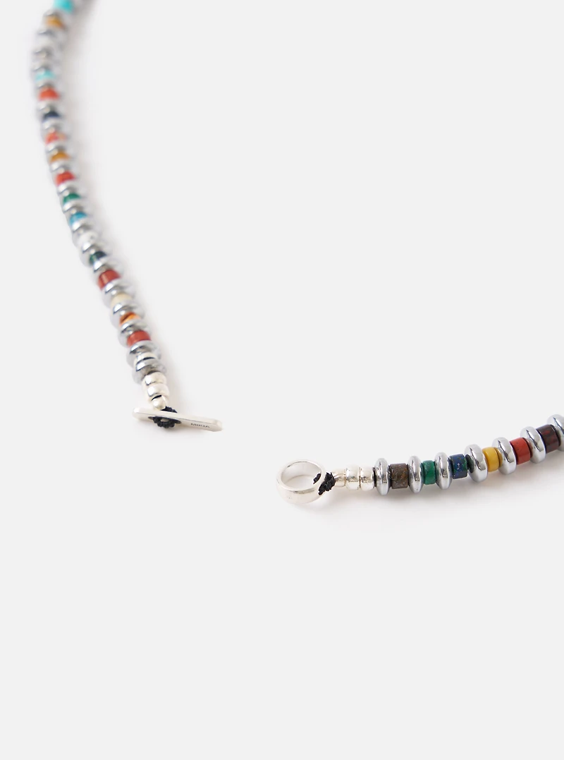 Mikia Multi Hematite Roundel Necklace | King's Cross