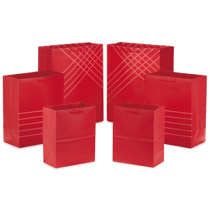 Hallmark Red Assorted Sizes 6-Pack Gift Bags for only USD 14.49 ...