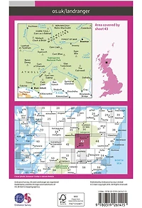 Ordnance Survey Braemar & Blair Atholl - Landranger 43 Map | King's Cross