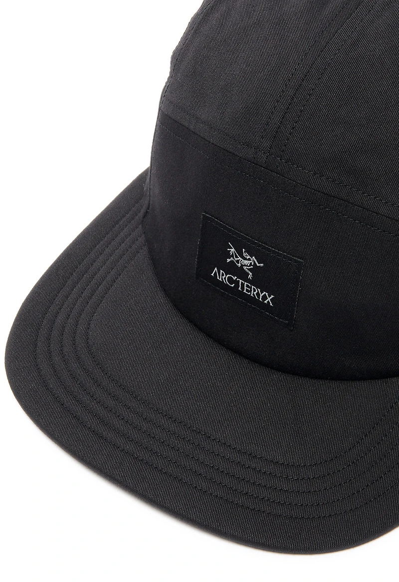 Arc'teryx Five Panel Label Hat - Black | King's Cross