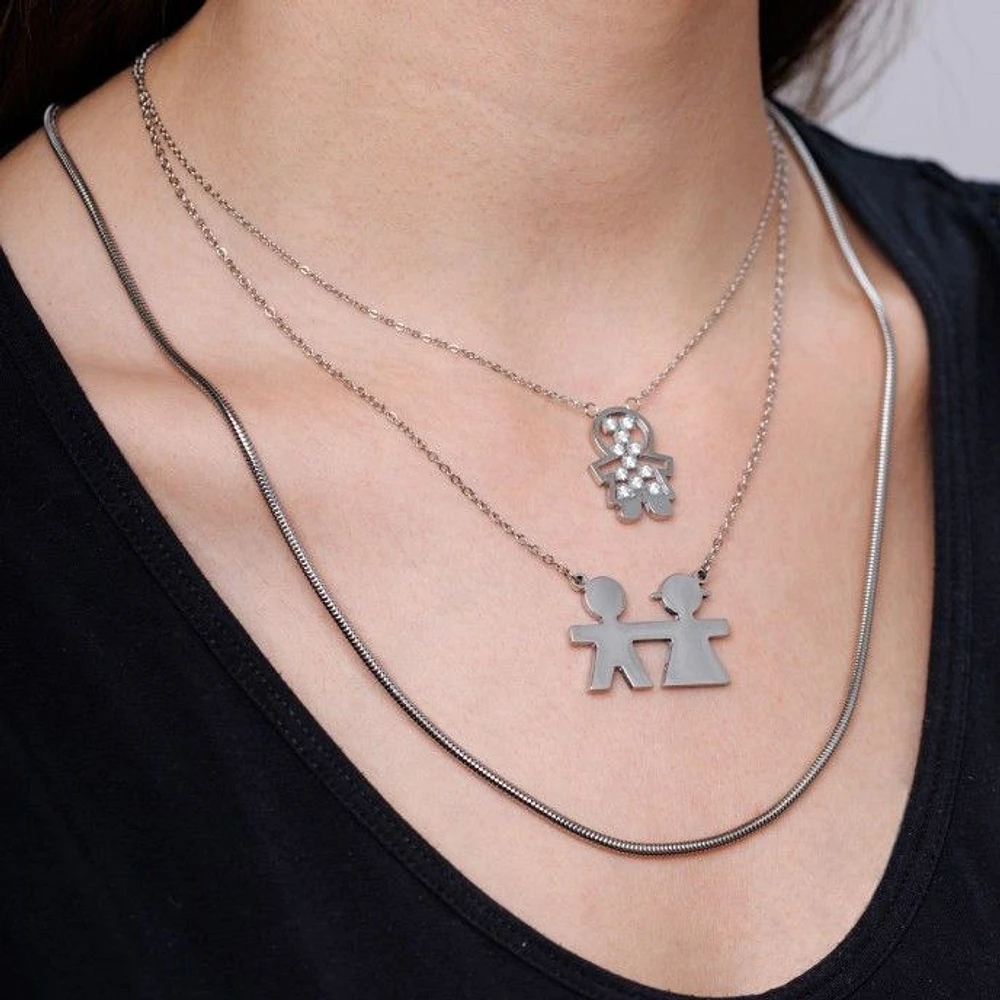 Stone by Stone COLAR AÇO FAMÍLIA MENINO | Centro Colombo