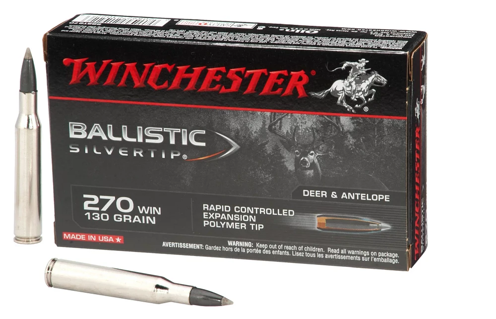 Winchester Supreme Ballistic Silvertip .270 Winchester 130-Grain Rifle ...