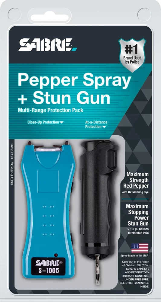 SABRE RED Pepper Spray and Stun Gun with Flashlight Kit | Hamilton Place