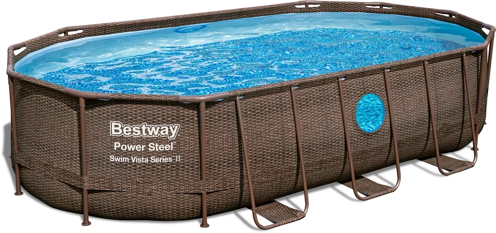 Bestway Power Steel Swim Vista 17ft x 10ft x 42" Oval Pool | Hamilton Place