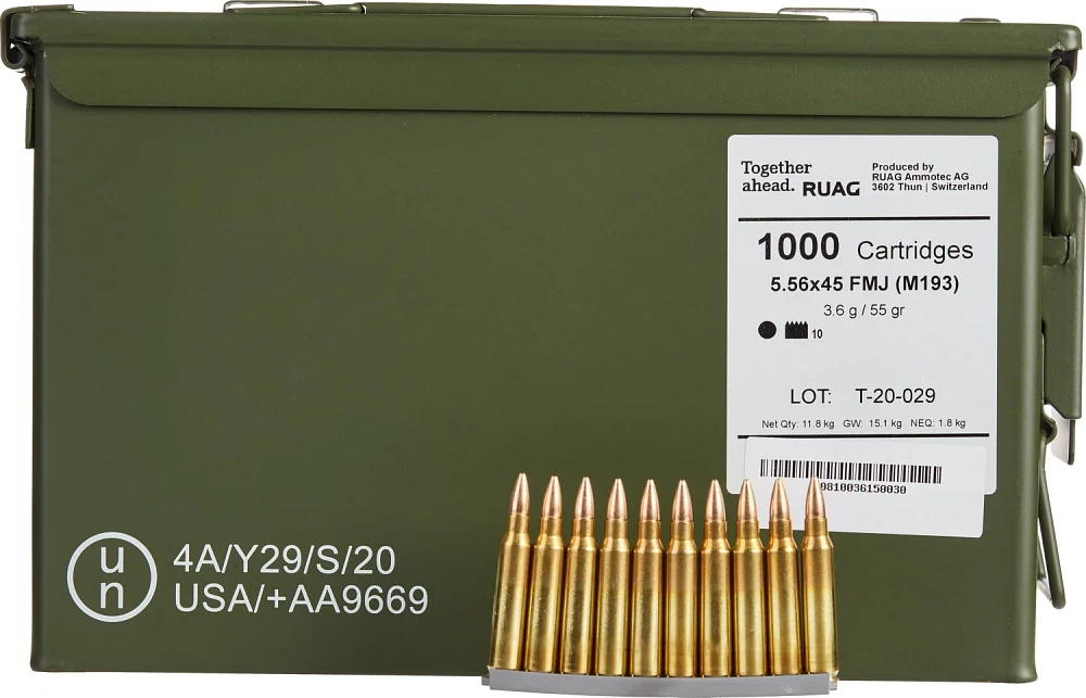 Norma USA Penetrator Tip 5.56x45 55-Grain Ammunition - 1000 Rounds ...