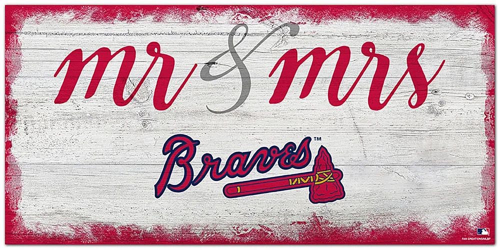 Academy Sports + Outdoors Fan Creations Atlanta Braves Script Mr & Mrs ...