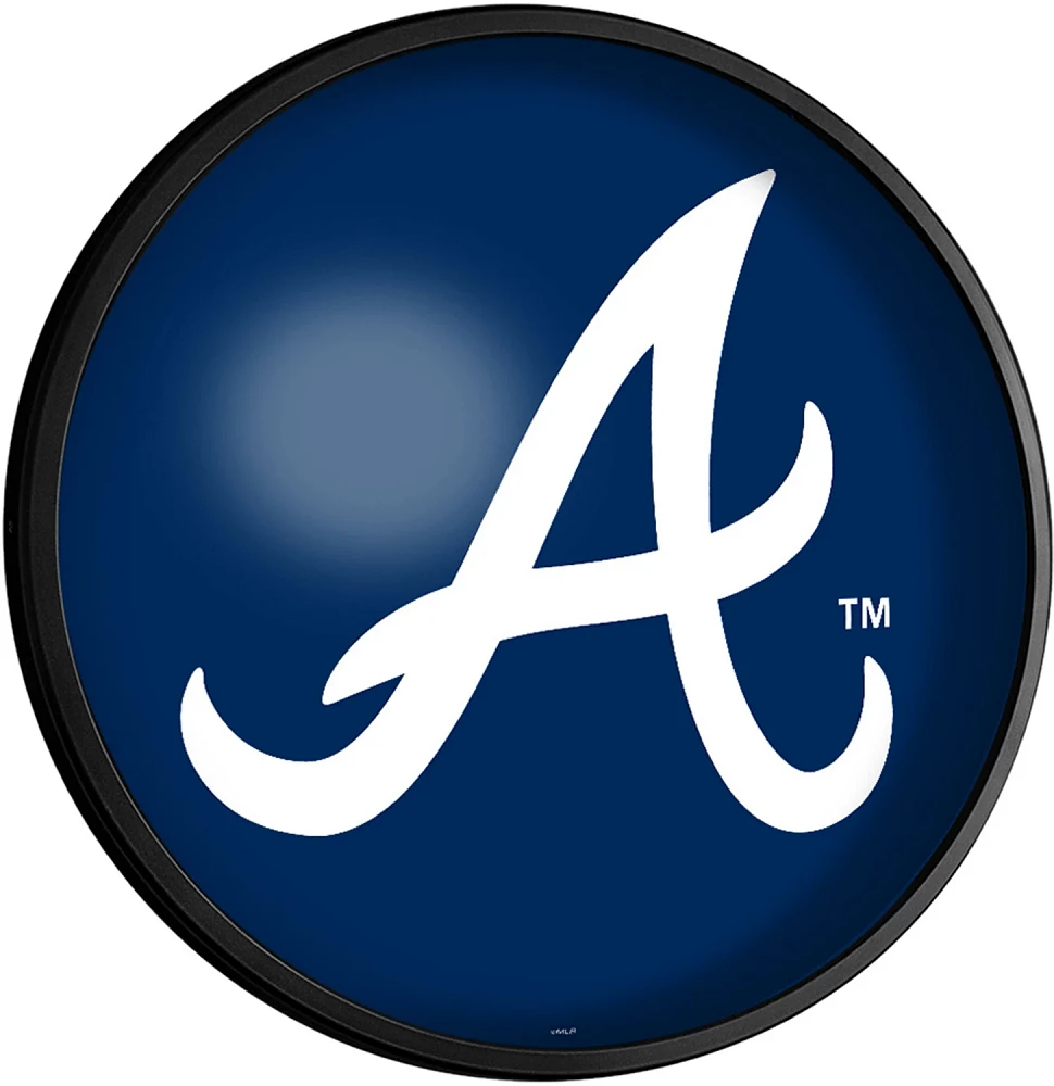 The Fan-Brand Atlanta Braves Alternate Logo Round Slimline Lighted Wall ...