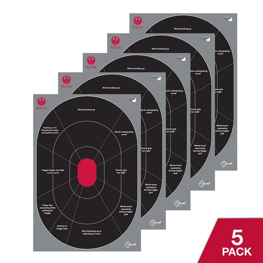 Ruger Splash Adhesive HG Trainer Paper Shooting Target 5-Pack ...