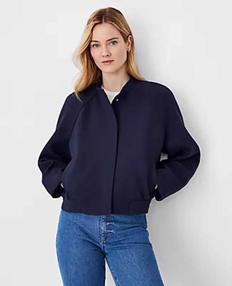Ann Taylor Twill Bomber Jacket | Hamilton Place