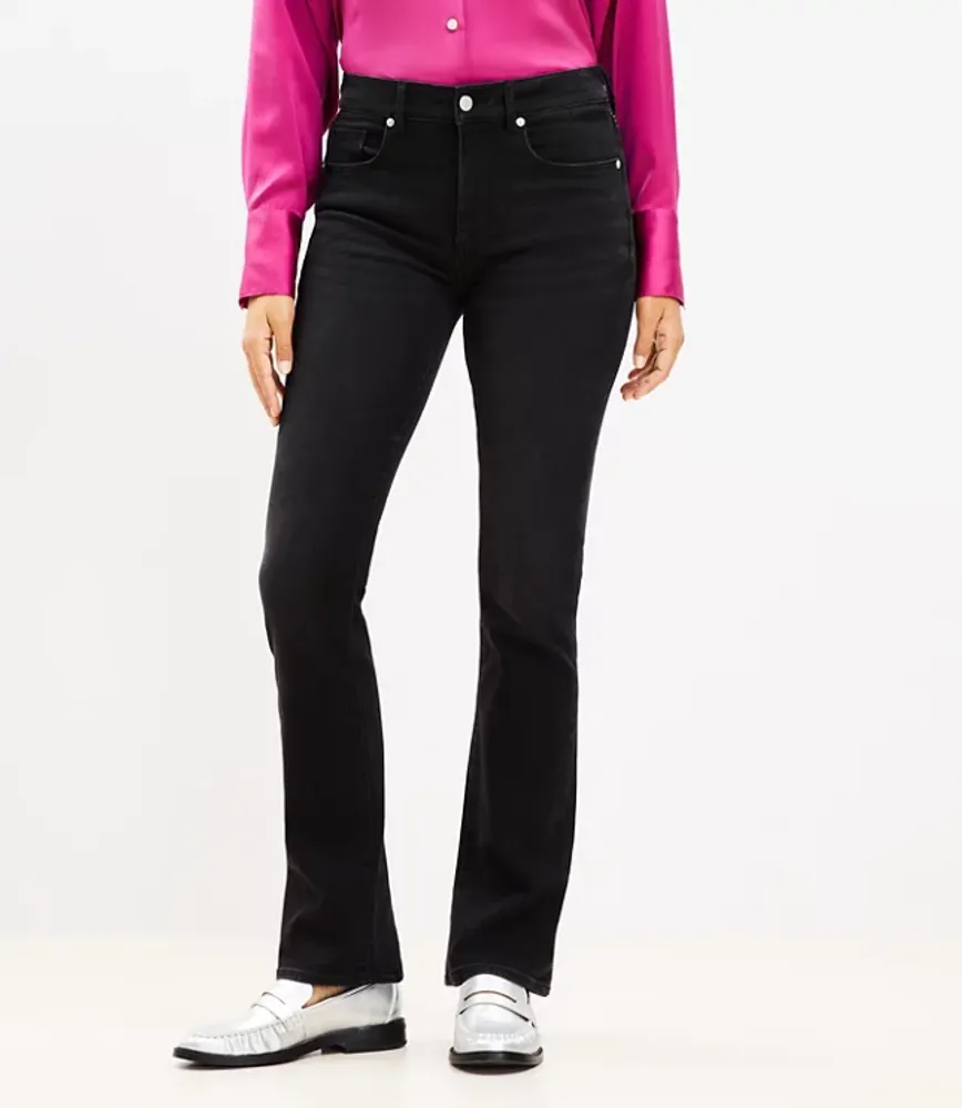 LOFT Mid Rise Boot Jeans Washed Black | Hamilton Place