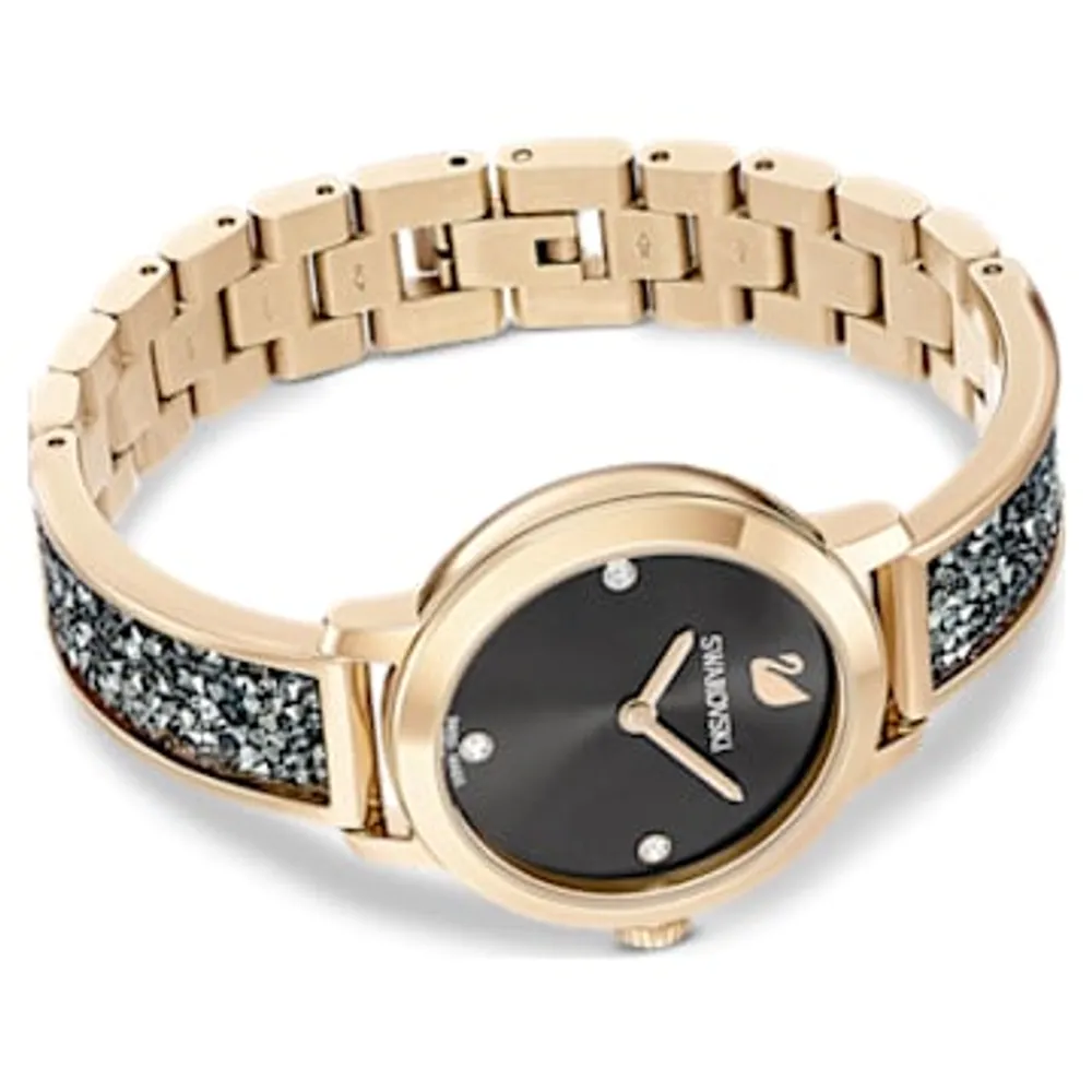 Swarovski Cosmic Rock watch, Swiss Made, Metal bracelet, Gray ...