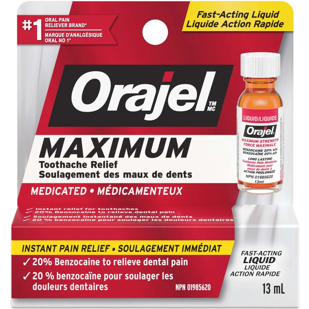 Orajel Maximum Strength Toothache Relief Liquid | Niagara Pen Centre