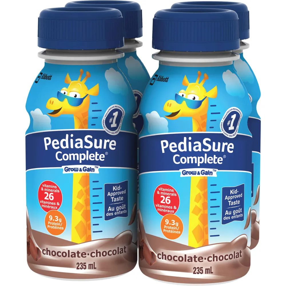 PediaSure Complete®, Nutritional Supplement, 4 x 235 mL, Chocolate ...