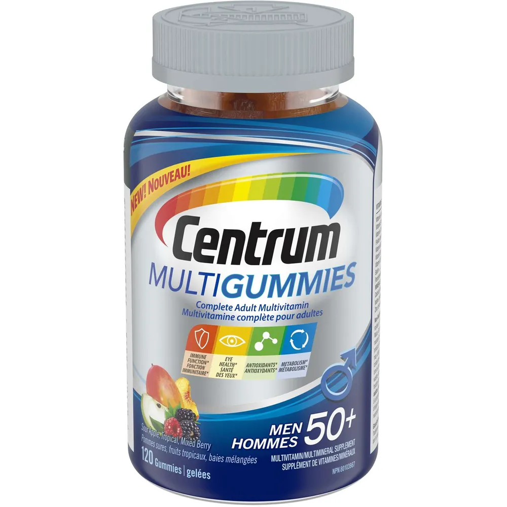 Centrum MultiGummies Men 50+ Multivitamin and Multimineral Supplement ...