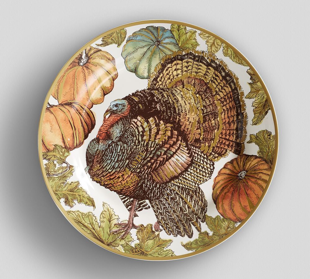 Turkey Dinner Plate Set