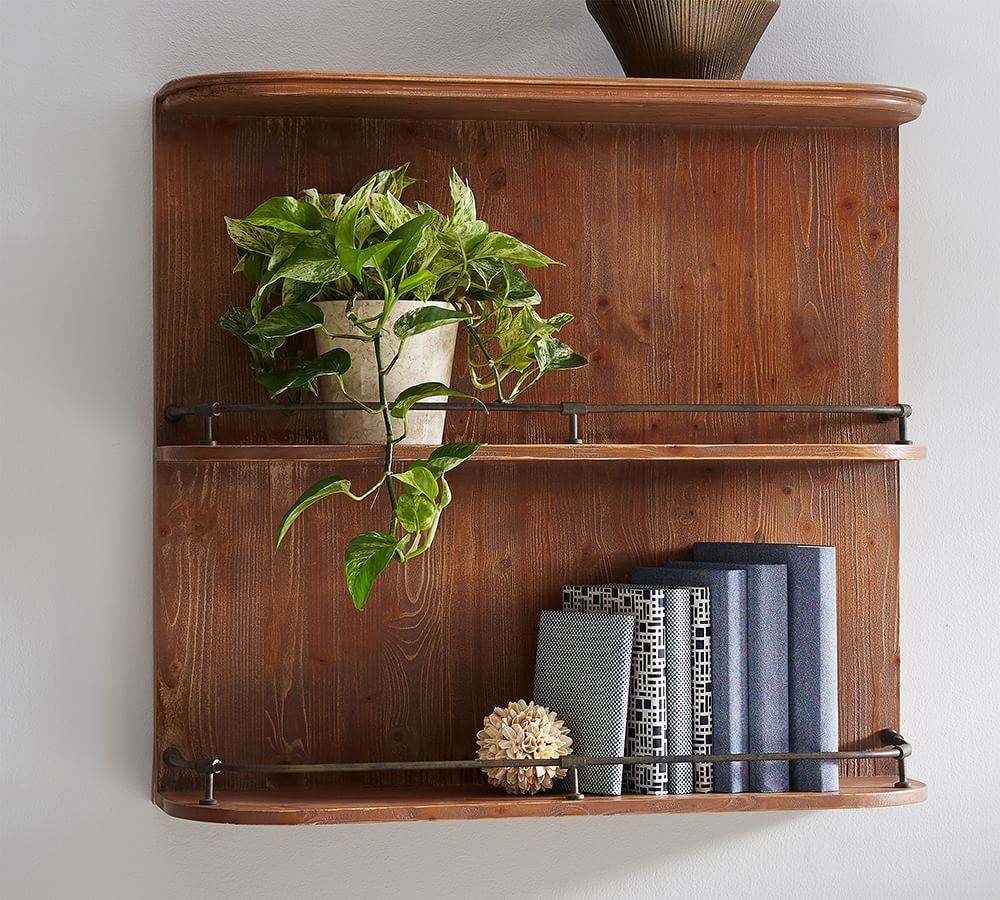 Rustic Wood Shelf Pottery Barn