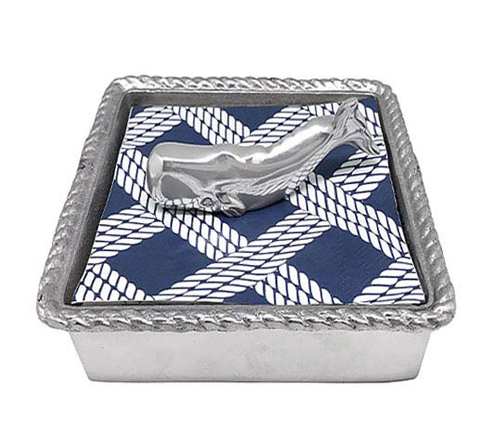Pottery Barn Nantucket Whale Handcrafted Recycled Napkin Holder with ...