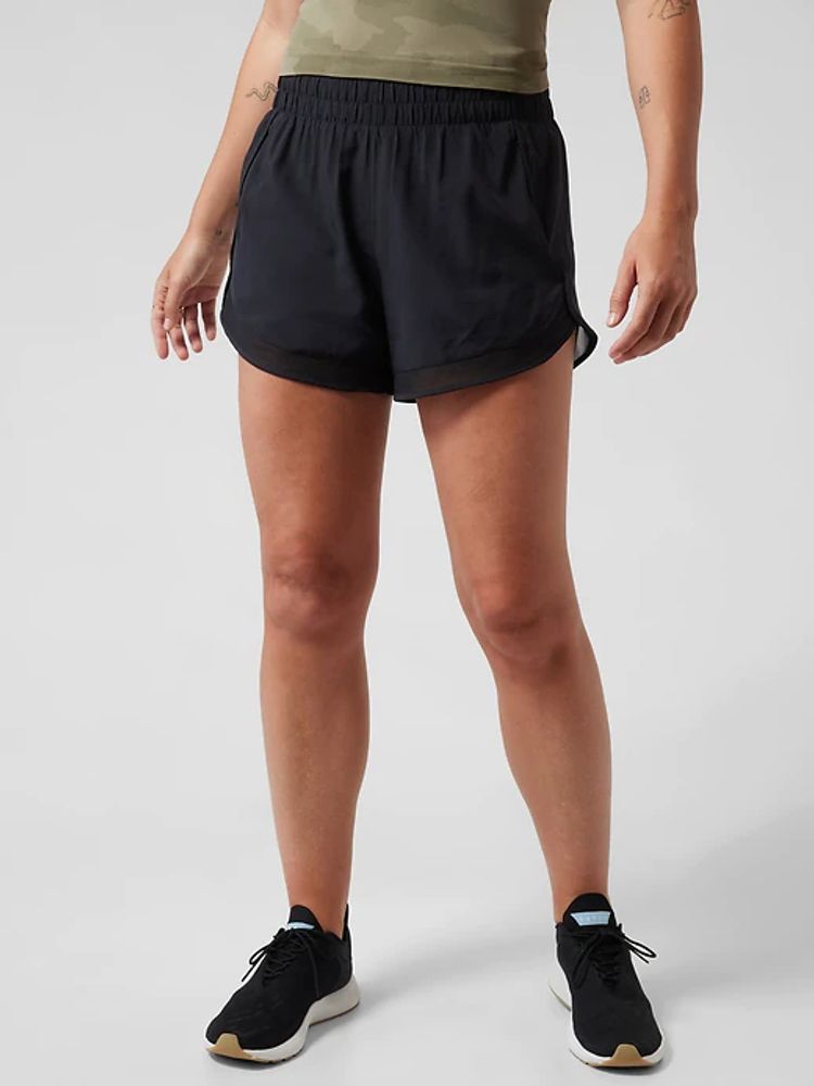 Athleta Mesh Racer Run Short