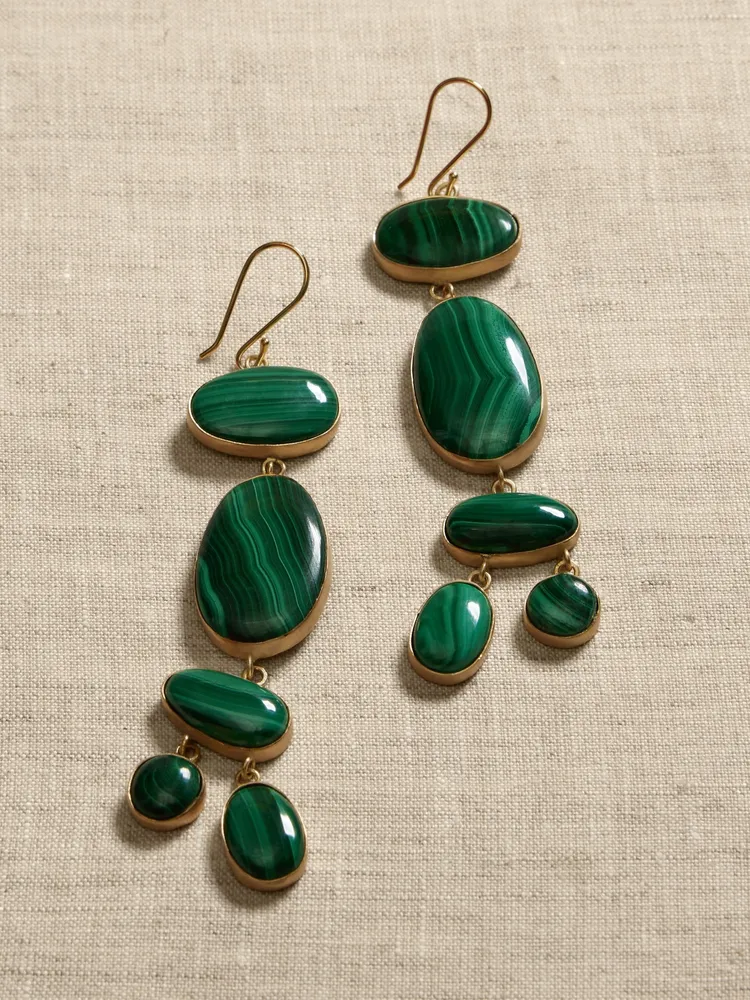 Banana Republic Malachite Statement Earrings | Aureus + Argent | Mall of America®