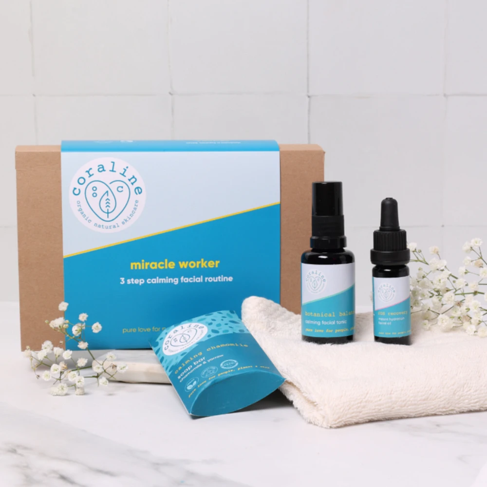 Coraline Skincare Miracle Worker 3 Step Calming Facial Routine | King's ...