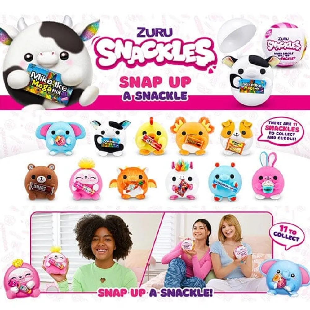Showcase ZURU™ Mini Brands Snackles Mystery Mini 5" Plush Capsule ...
