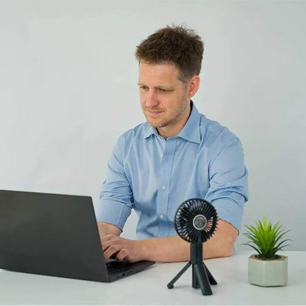 Showcase Cool Chill Rechargeable Portable Tripod Turbo Fan | As Seen on ...