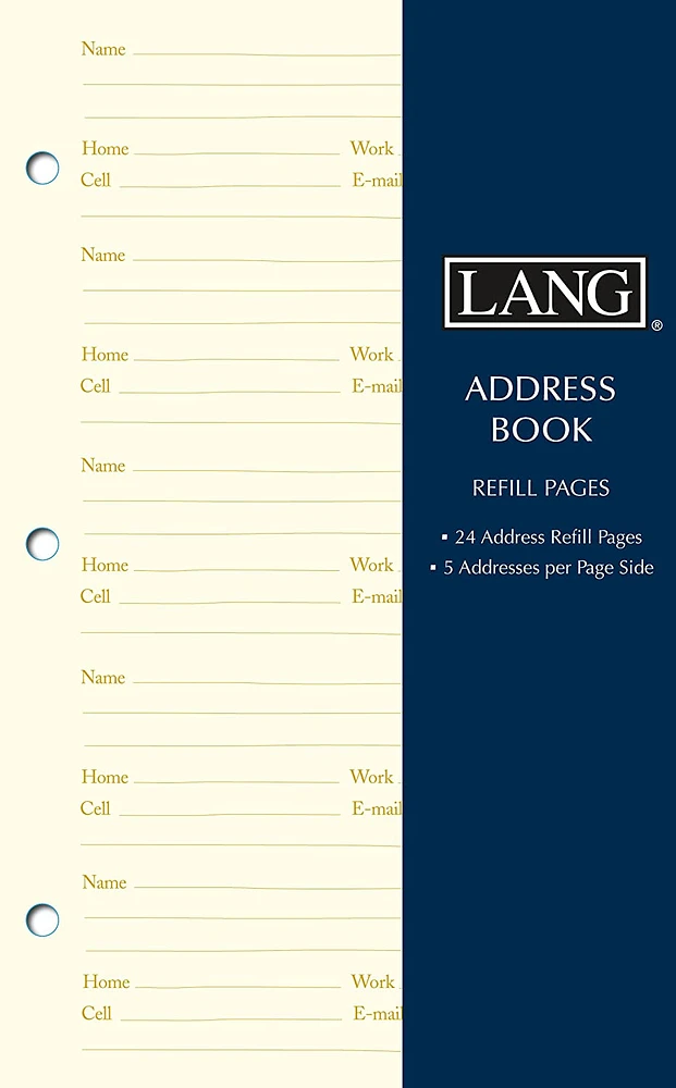 Lang Companies Address Book Refill Pages | Hamilton Place