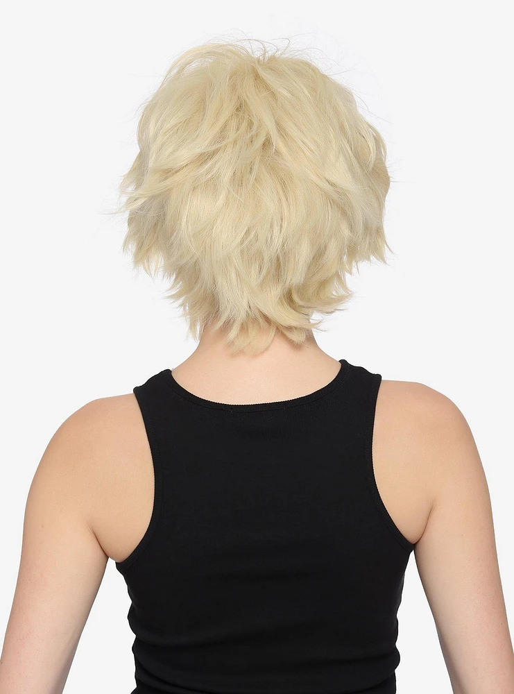 Hot Topic Epic Cosplay Apollo Natural Blonde Shaggy Wig for Spiking ...
