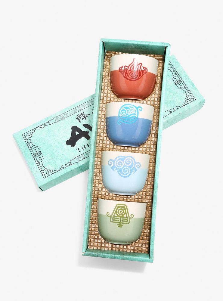Boxlunch Avatar: The Last Airbender Four Nations Tea Cup Set - BoxLunch ...