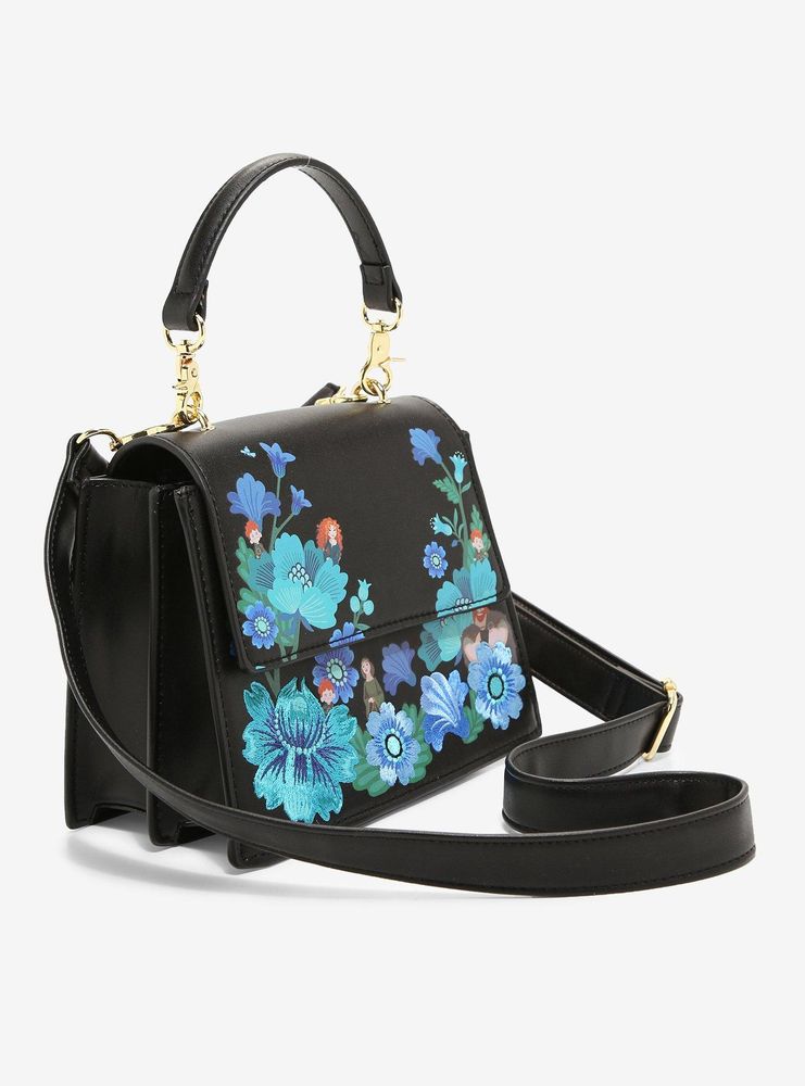 Brave Loungefly Disney Pixar Brave Merida & Family Botanical Crossbody ...