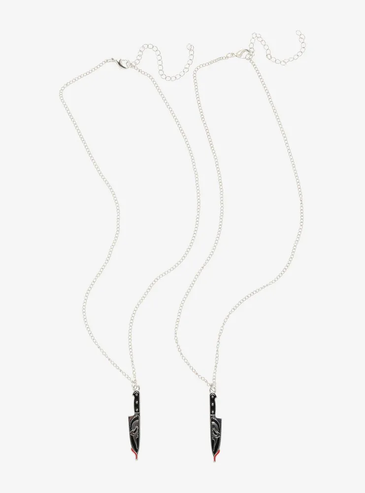 Hot Topic Scream Ghost Face Knife Best Friend Necklace Set at Bramalea ...