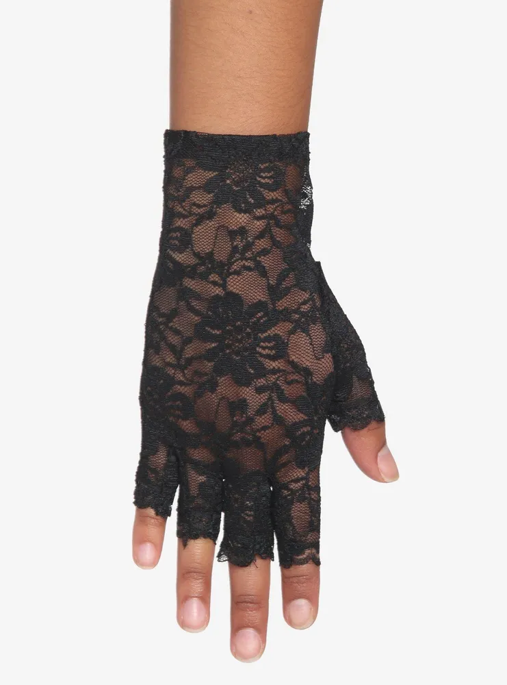 Hot Topic Black Lace Fingerless Gloves | Mall of America®