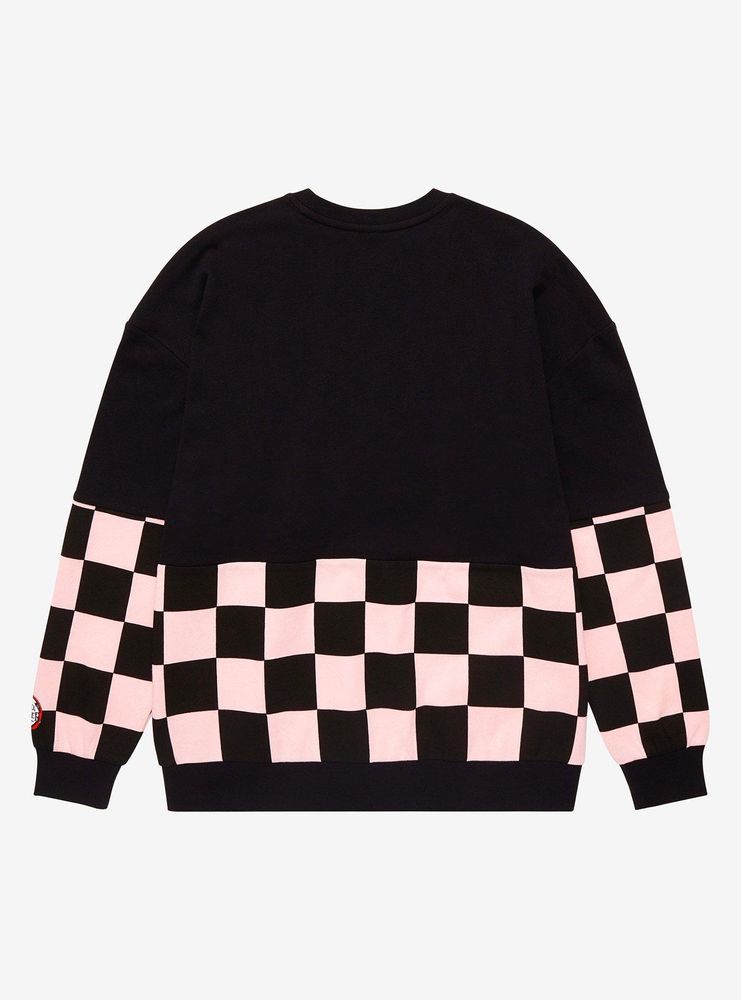 Demon Slayer: Kimetsu no Yaiba Nezuko Checkered Panel Crewneck ...