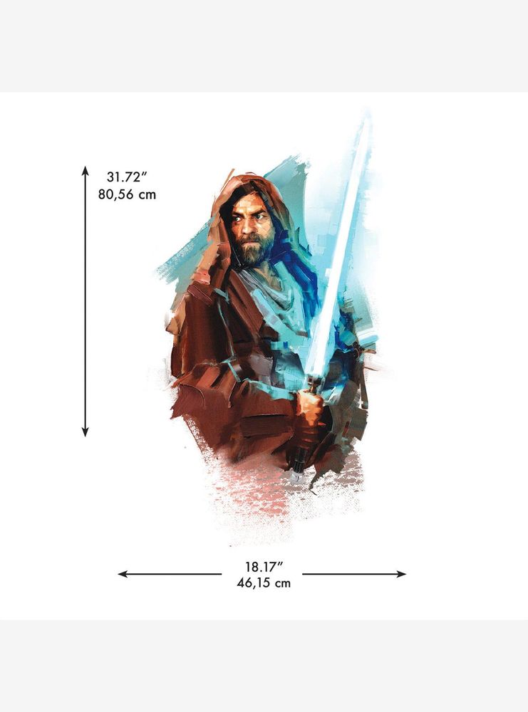 Star Wars Obi Wan Kenobi Painted Peel & Stick Giant Wall Decals at Mall ...