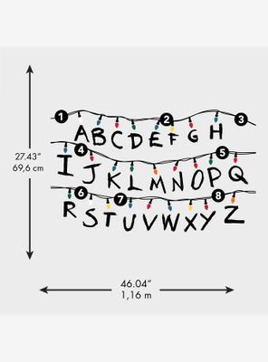 Boxlunch Stranger Things Christmas Light Peel & Stick Giant Wall Decals ...