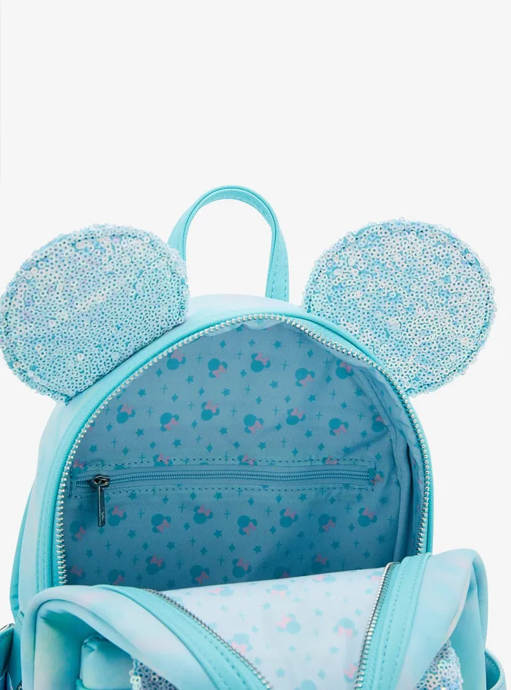 Boxlunch Loungefly Disney Minnie Mouse Sequin Bow Mini Backpack ...