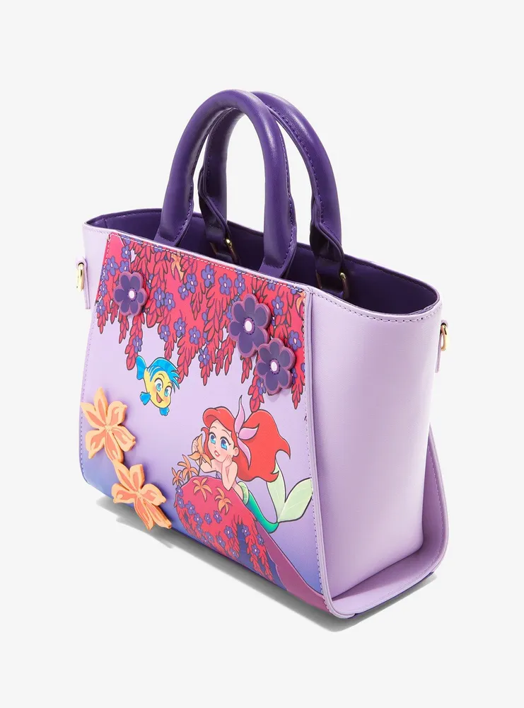 Disney The Little Mermaid Floral Handbag - BoxLunch Exclusive | Mall of ...